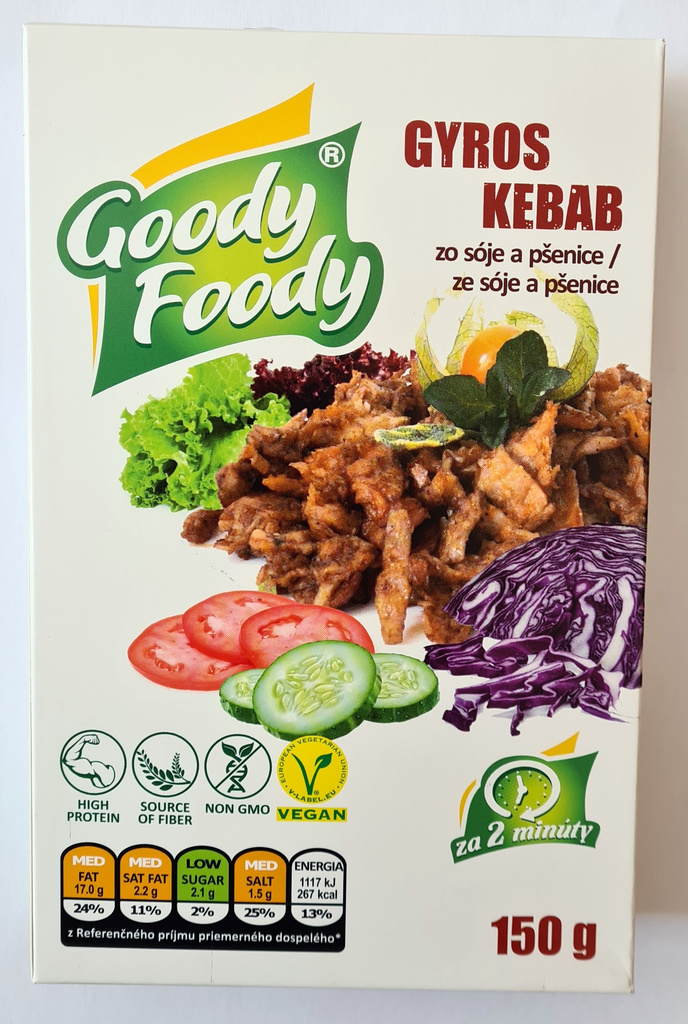 Vegetariánská alternativa gyros kebab 150 g Goody Foody