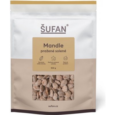 Pražené solené mandle 500g Šufan